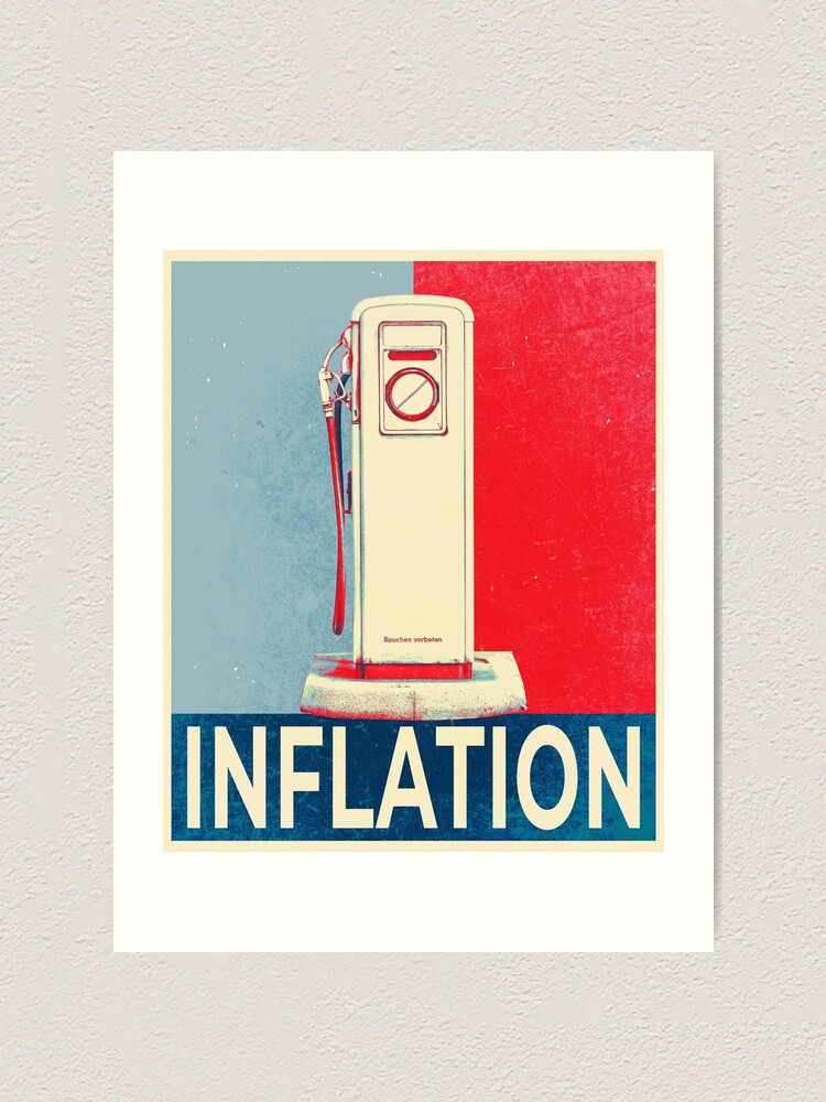 "Inflation (Vintage Retro Iconic Poster • Classic Gas Pump Illustration ...