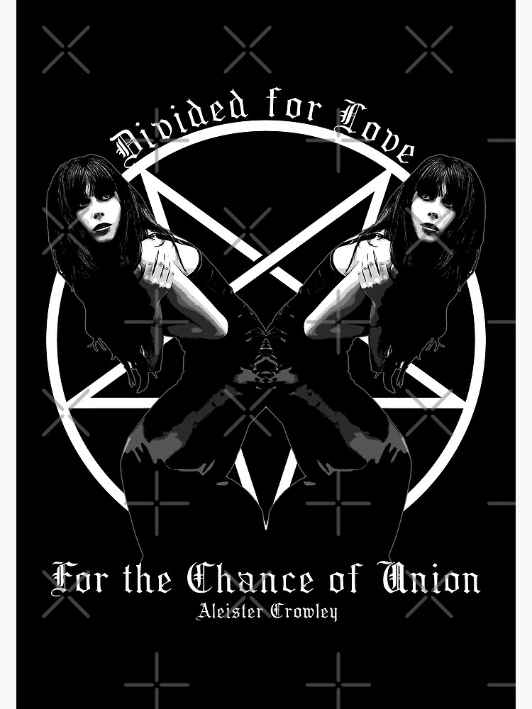 "Divided for Love, Goth Girl Design, Occult Symbols, Pentagram ...