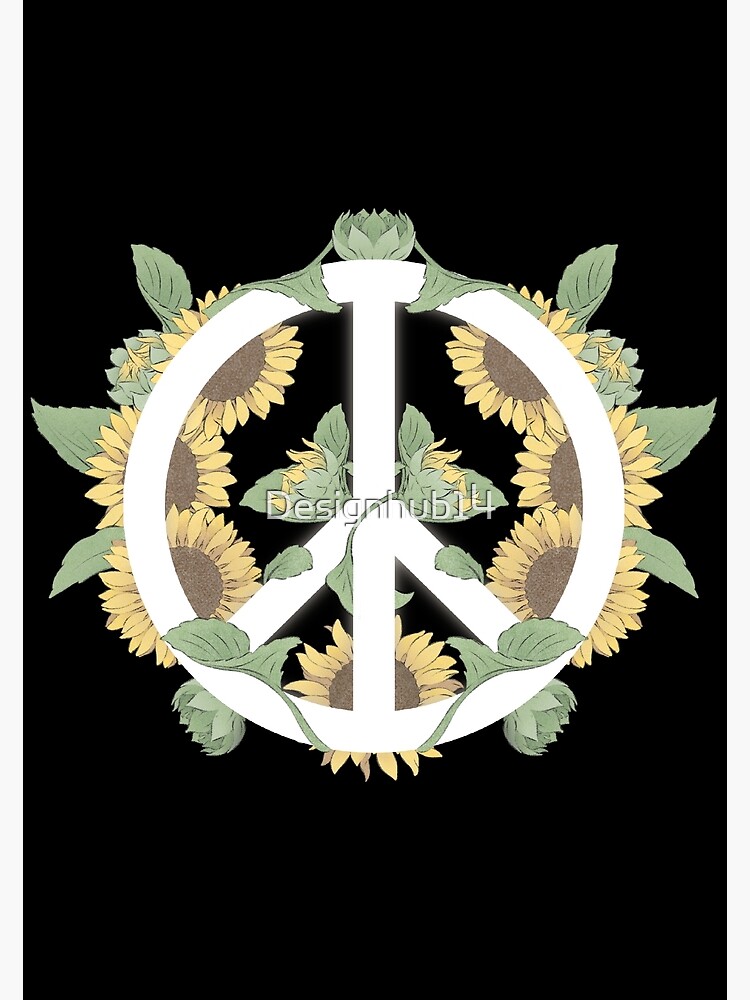 "Sunflower Peace Sign " Art Print for Sale by Designhub14 | Redbubble