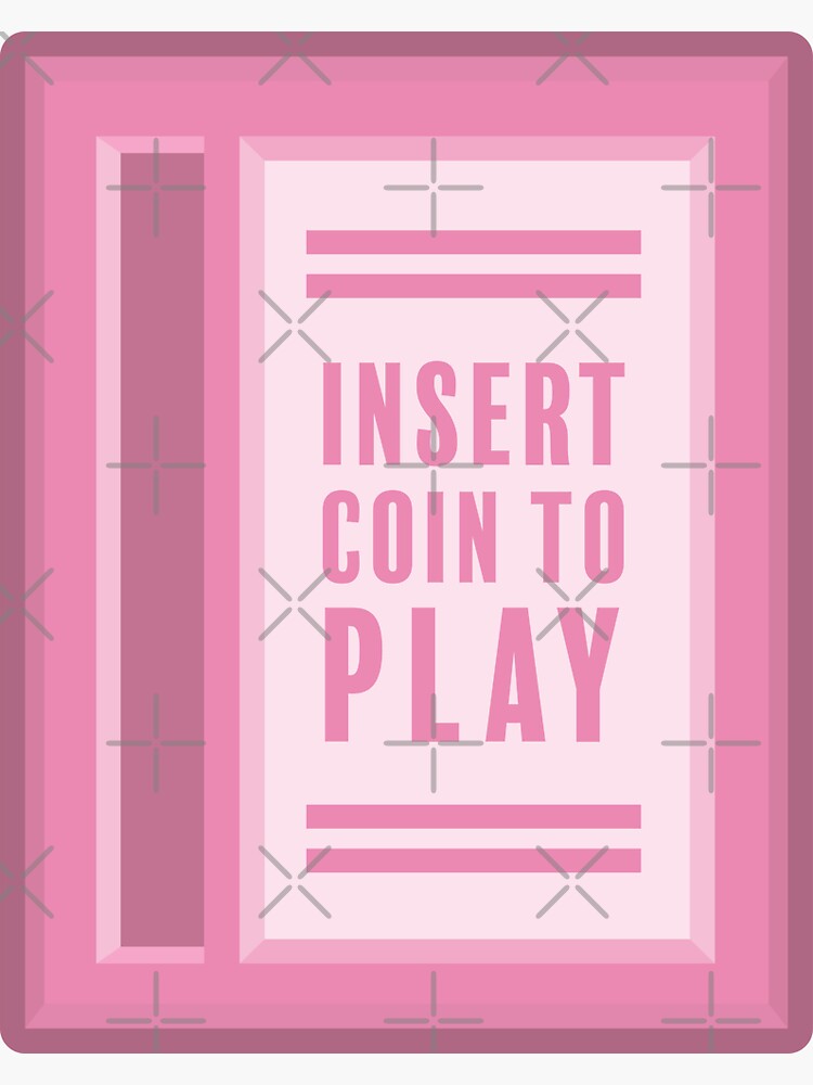 "Insert Coin" Sticker for Sale by Late-Tea | Redbubble