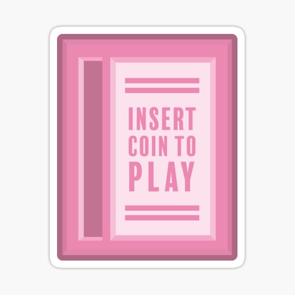 "Insert Coin" Sticker for Sale by Late-Tea | Redbubble