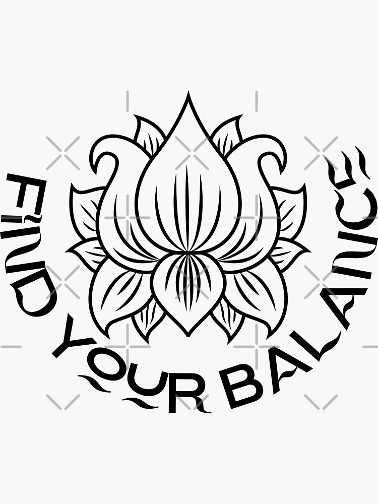 " Find Your Balance " Sticker for Sale by boba2002 | Redbubble