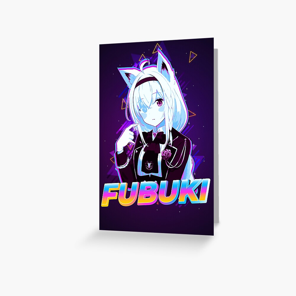"Fubuki | Hololive Vtuber" Greeting Card by PurpleStudio6 | Redbubble