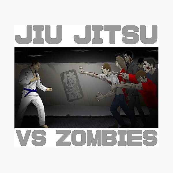 "Jiu Jitsu Blue Belt vs Zombies" Photographic Print by eokako | Redbubble