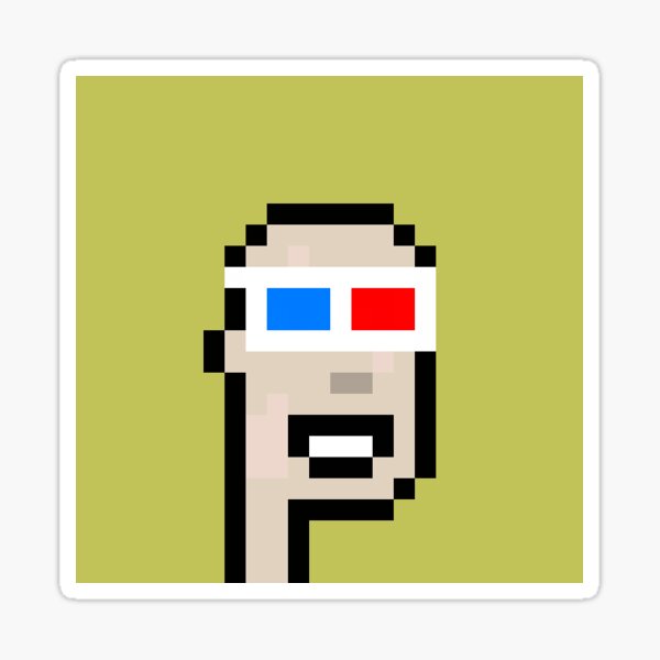 "Cryptopunk Art Club" Sticker by WowArtDesign | Redbubble