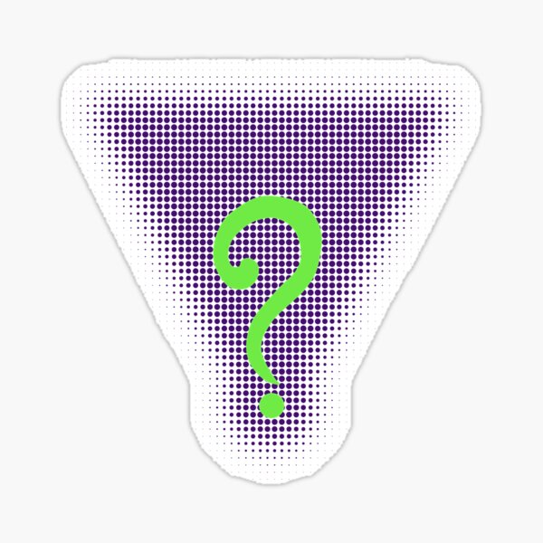 "Riddle Me This!" Sticker for Sale by Blackmoonrose13 | Redbubble