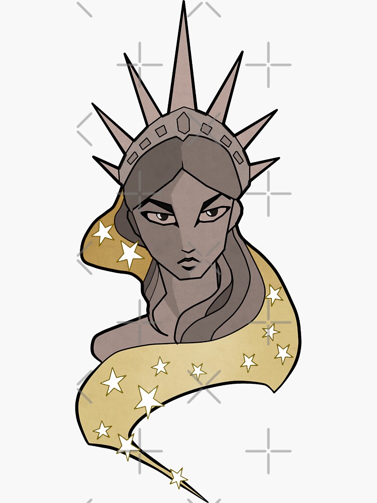 "Lady Liberty" Sticker for Sale by sankribou | Redbubble