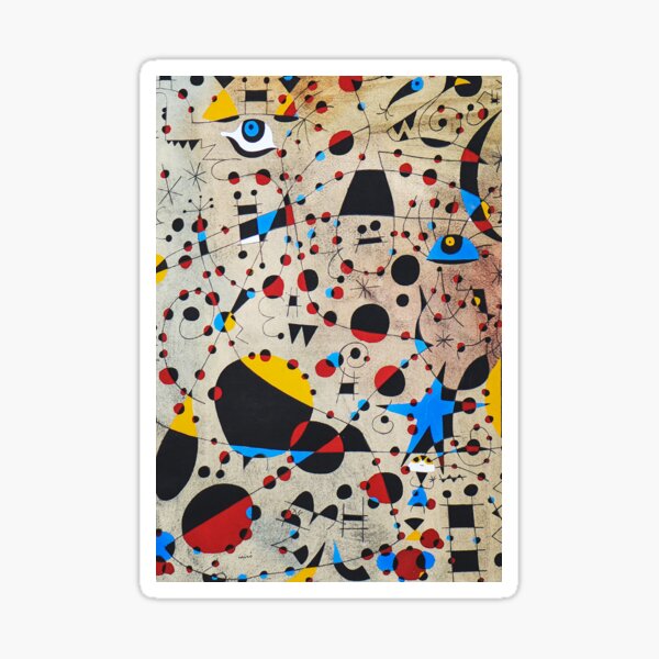 "joan miro" Sticker by Zarrix-rayan | Redbubble