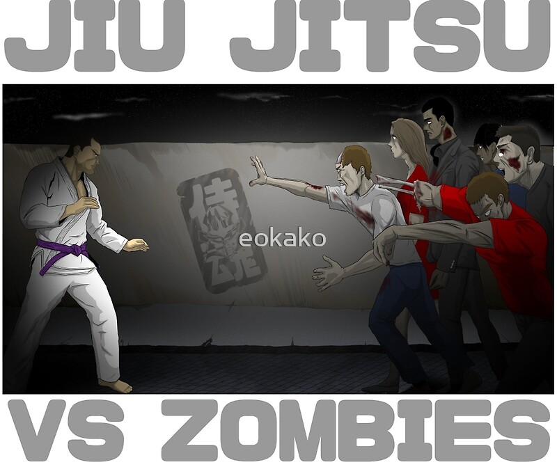 "Jiu Jitsu Purple Belt vs Zombies" by eokako | Redbubble