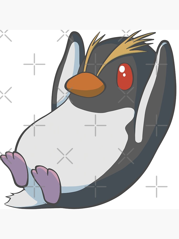 "Cute sliding southern rockhopper penguin" Poster for Sale by AniBeanz ...