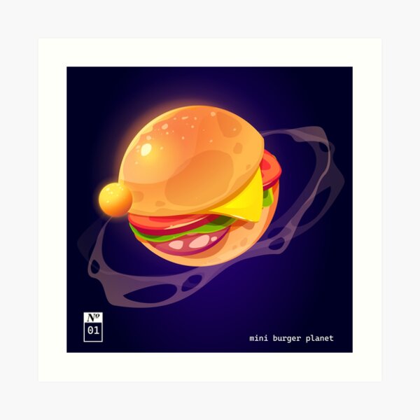 "Mini Burger Planet collection NFT space food planets Hamburger lover ...