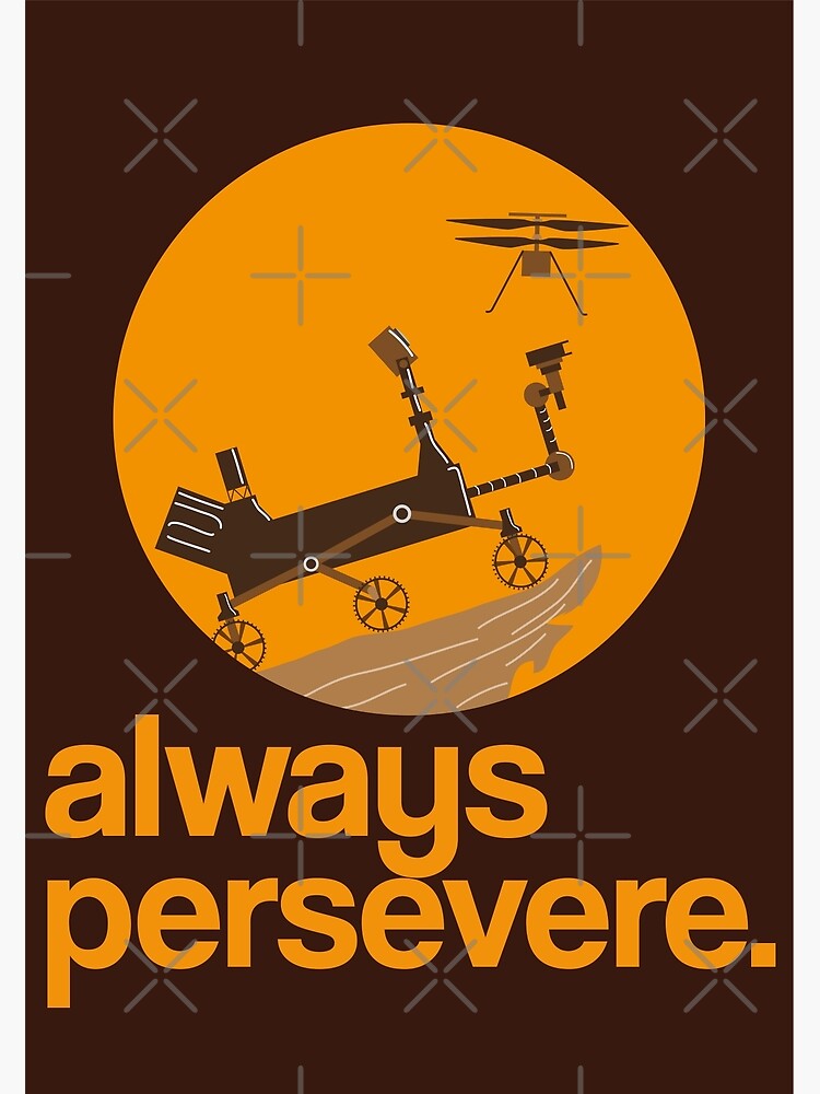 Póster «mars 2020 perseverance rover siempre perseverar diseño de ...