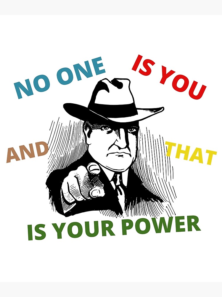 Lámina fotográfica « NADIE ERES TÚ Y ESE ES TU PODER. : mensajes ...