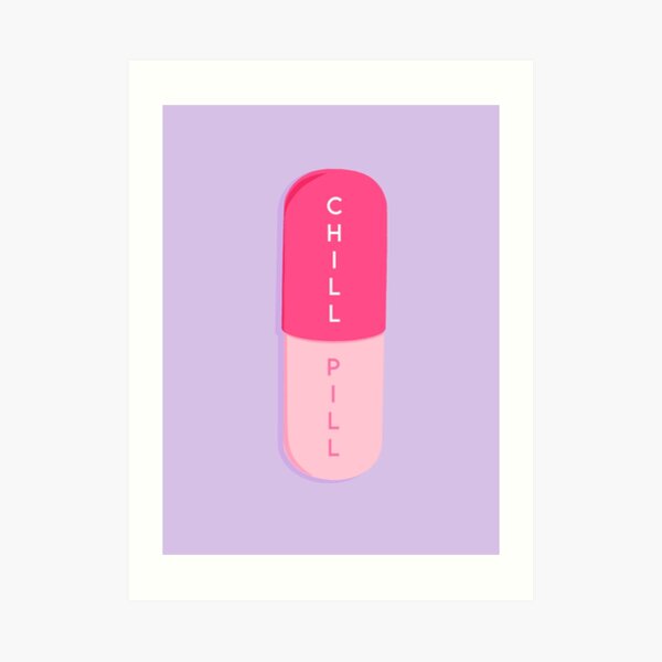 "Pink & Purple Chill Pill" Art Print for Sale by themgreen | Redbubble