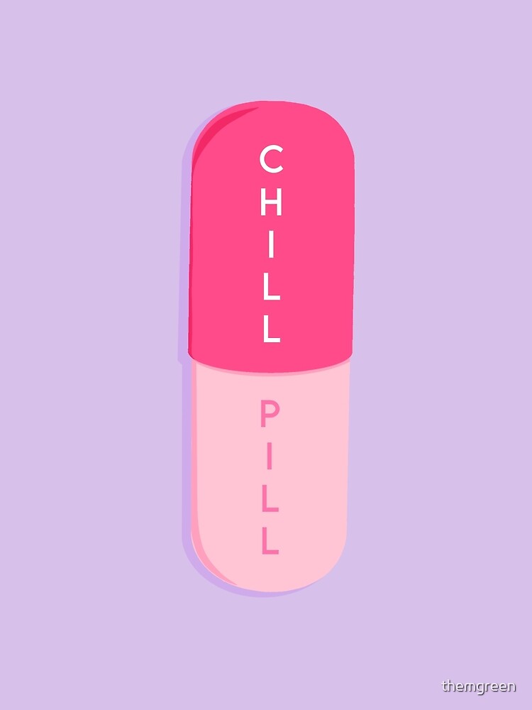 "Pink & Purple Chill Pill" Art Print for Sale by themgreen | Redbubble