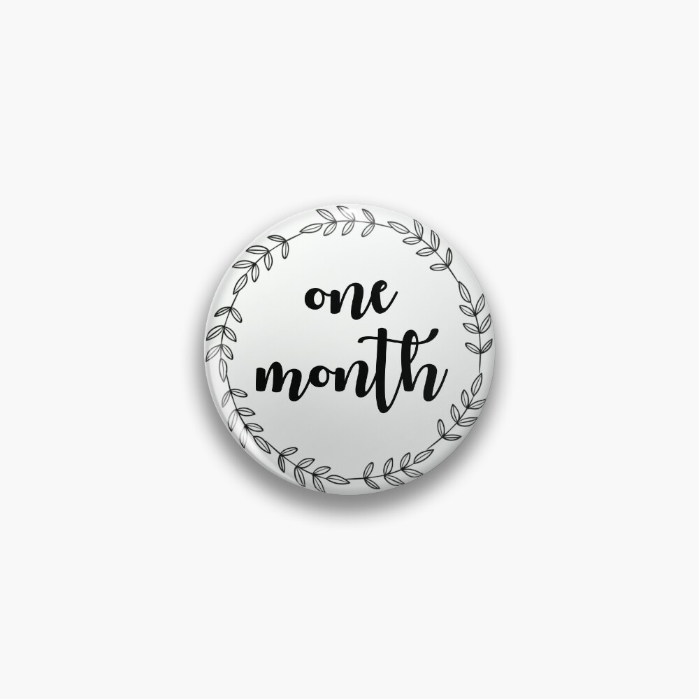 "Simple Baby Milestone Tracker - One Month" Sticker for Sale by ...