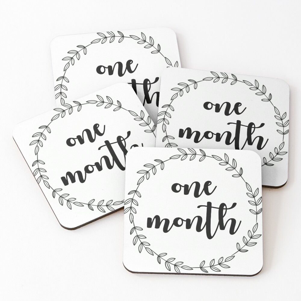 "Simple Baby Milestone Tracker - One Month" Sticker for Sale by ...