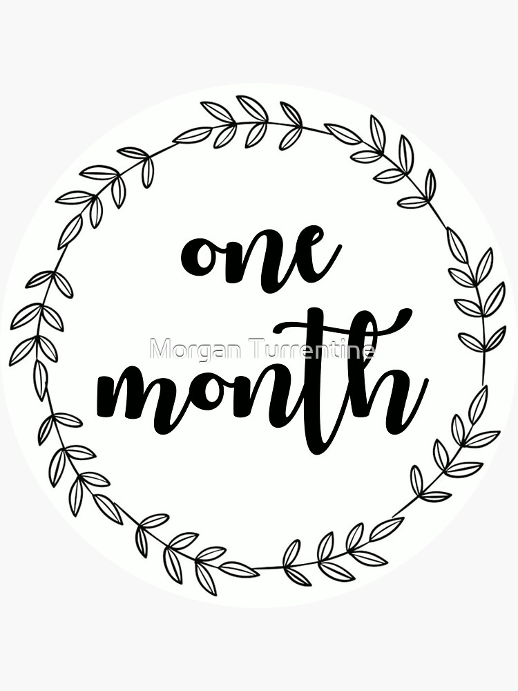 "Simple Baby Milestone Tracker - One Month" Sticker for Sale by ...