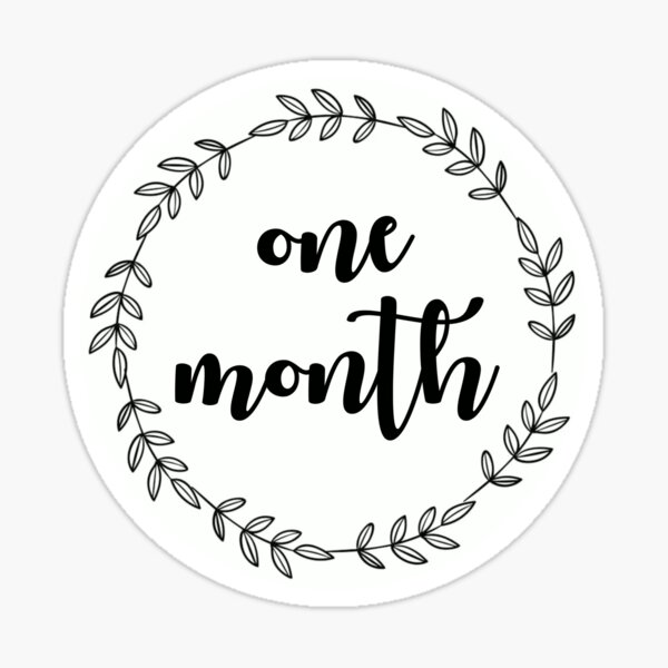 "Simple Baby Milestone Tracker - One Month" Sticker for Sale by ...
