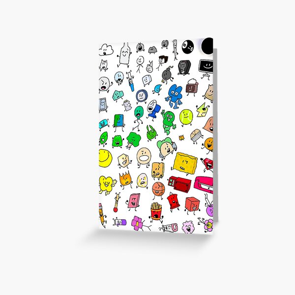 "BFDI All Characters (Transparent)" Greeting Card for Sale by MsBonnie ...