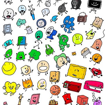 "BFDI All Characters (Transparent)" Photographic Print for Sale by ...