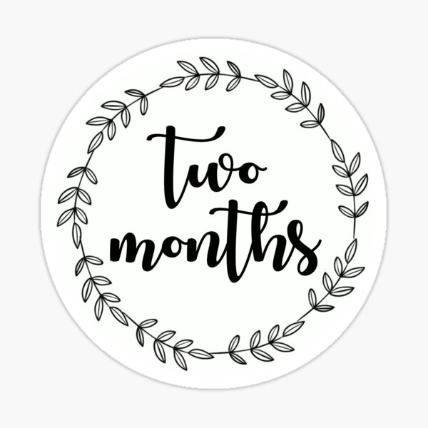 "Simple Baby Milestone Tracker - Two Months" Sticker for Sale by ...