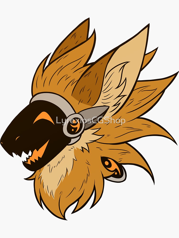 "Orange protogen Sticker" Sticker by LyrexiosCGShop | Redbubble