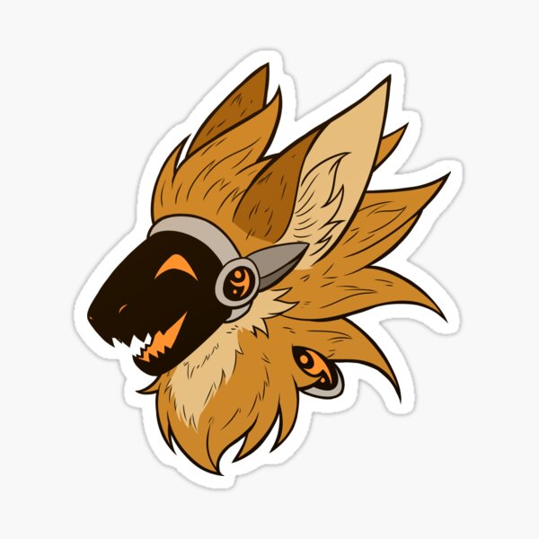 "Orange protogen Sticker" Sticker by LyrexiosCGShop | Redbubble