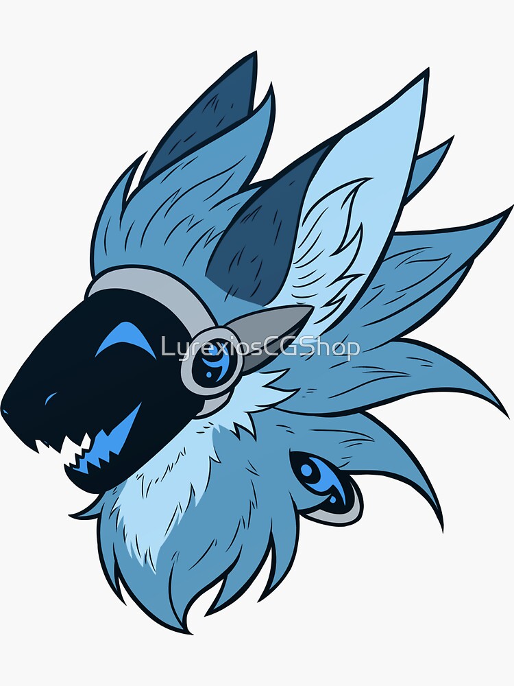 "Blue protogen Sticker" Sticker for Sale by LyrexiosCGShop | Redbubble