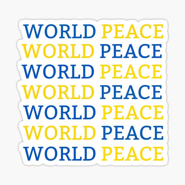 "WORLD PEACE" Sticker for Sale by AuthenticFit | Redbubble