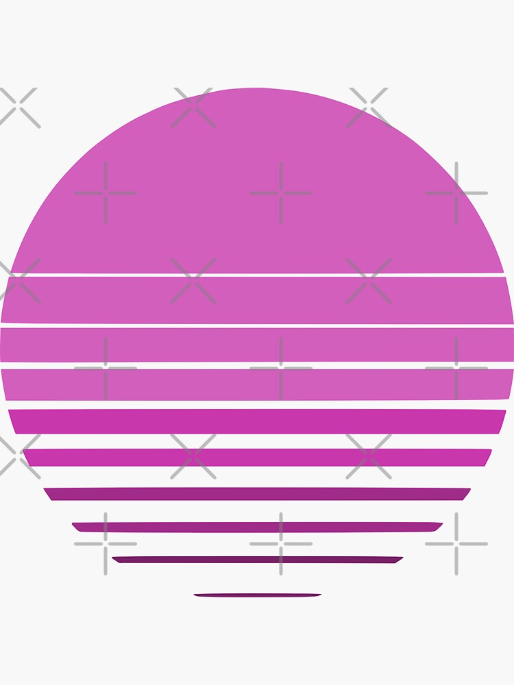 "Vaporwave, sun, sunset" Sticker by Nordwind | Redbubble