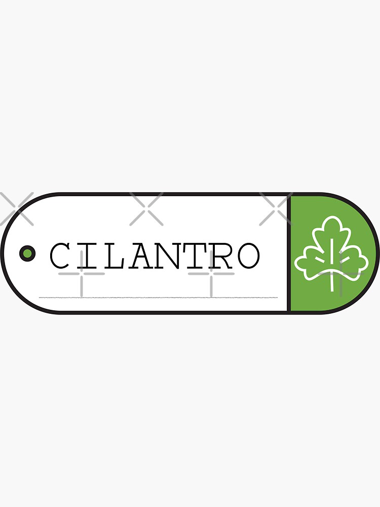 "Cilantro label for container or pot" Sticker by mixtape80 | Redbubble