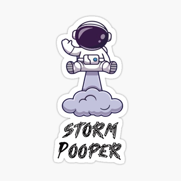 "Storm Pooper" Sticker by vironsan | Redbubble