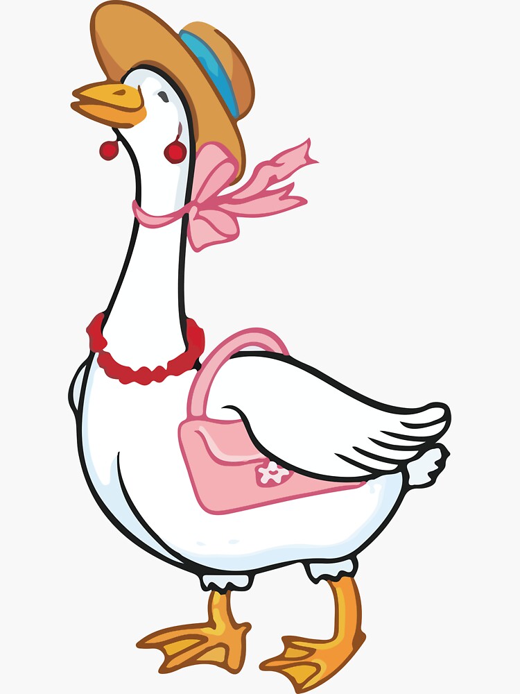 "Cute lady goose. " Sticker by Bonobofy | Redbubble