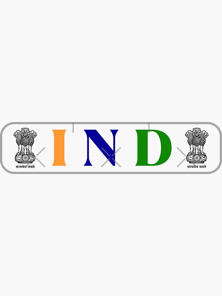 "IND 3 Letter Code India" Sticker by FedSherDesign | Redbubble