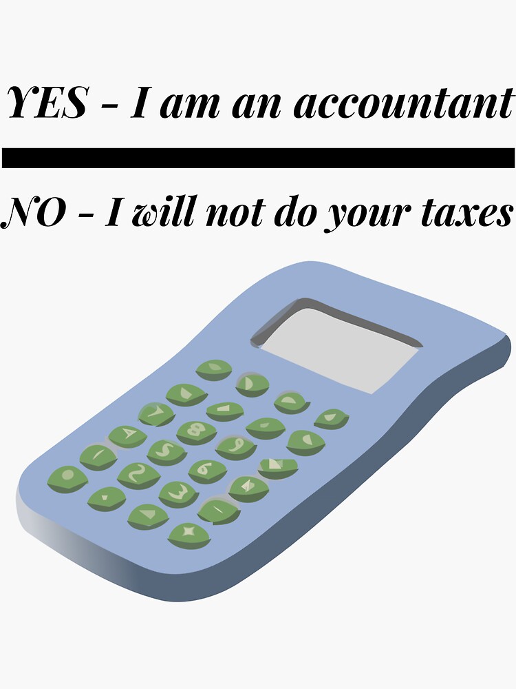 "Accounting " Sticker by tees4gees | Redbubble