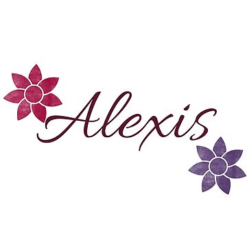 "Alexis Floral Name Calligraphy Design" Sticker for Sale by Cora ...
