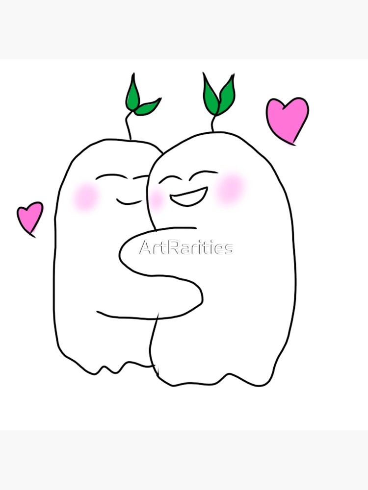 "Cute hugging ghosts" Poster for Sale by RavenRarities | Redbubble