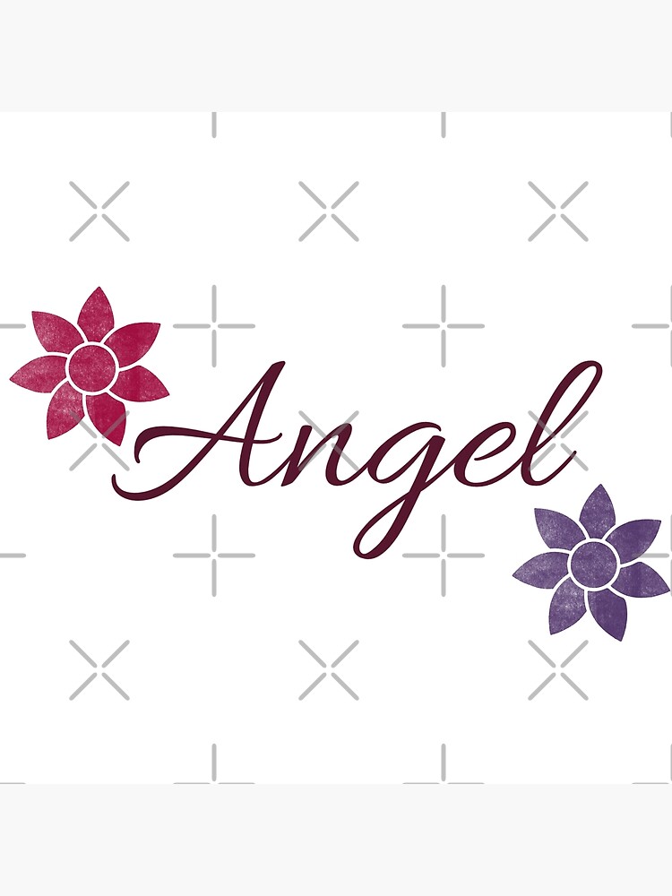 "Angel Floral Name Calligraphy Design" Poster for Sale by SbMb2000 ...