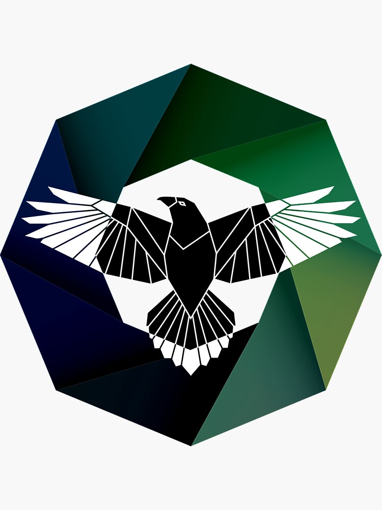"Hawk in the green color spectrum with contrast" Sticker for Sale by ...