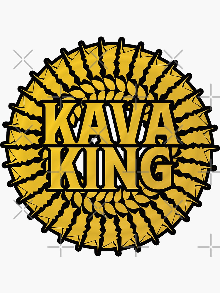 "Kava King (black)" Sticker by UlaFine | Redbubble