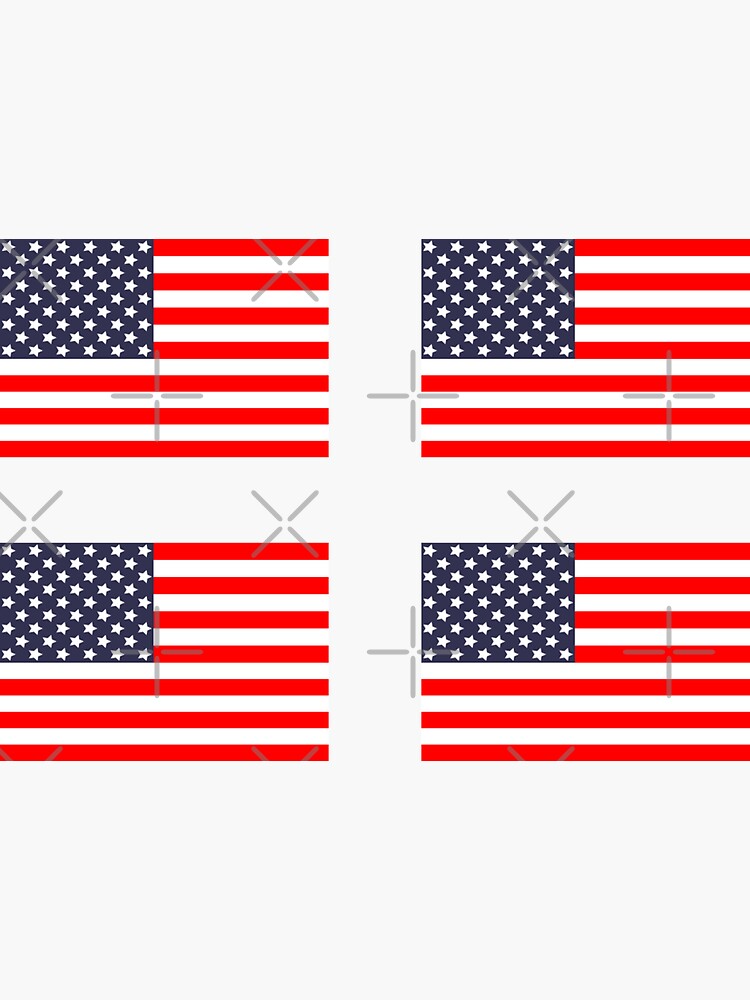 "Four 4 American Flags" Sticker for Sale by AnnabelsBelongs | Redbubble