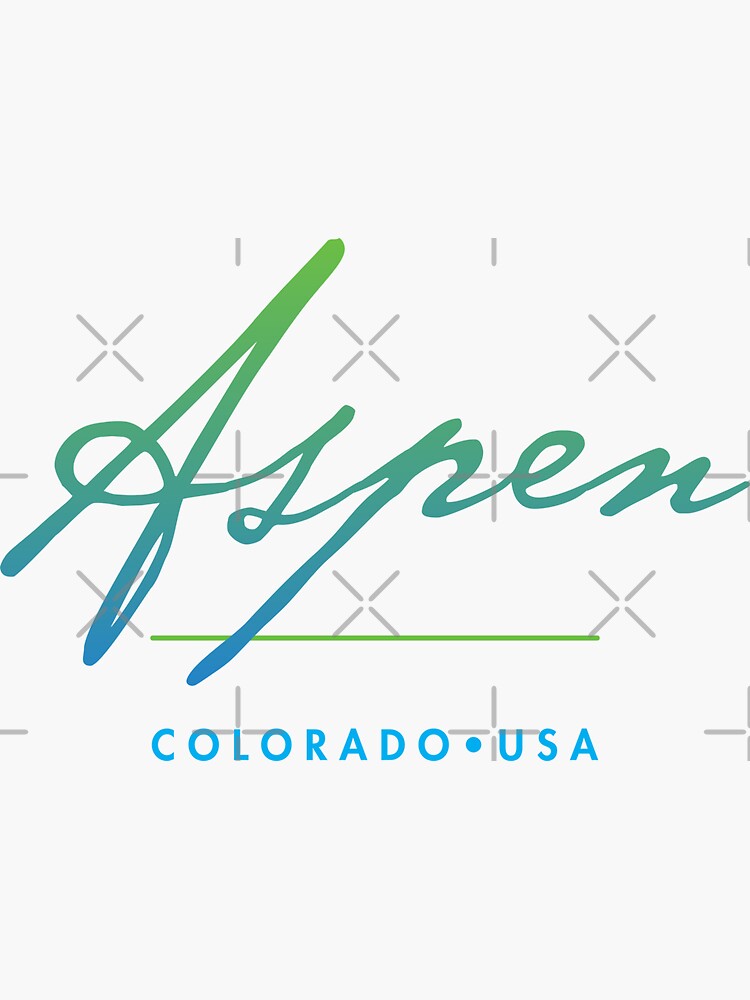 "Aspen Colorado" Sticker by Futurebeachbum | Redbubble