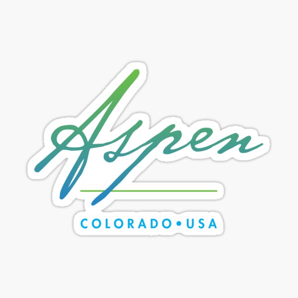 "Aspen Colorado" Sticker by Futurebeachbum | Redbubble