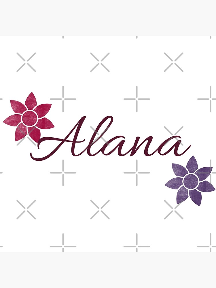 "Alana Floral Name Calligraphy Design" Poster by SbMb2000 | Redbubble