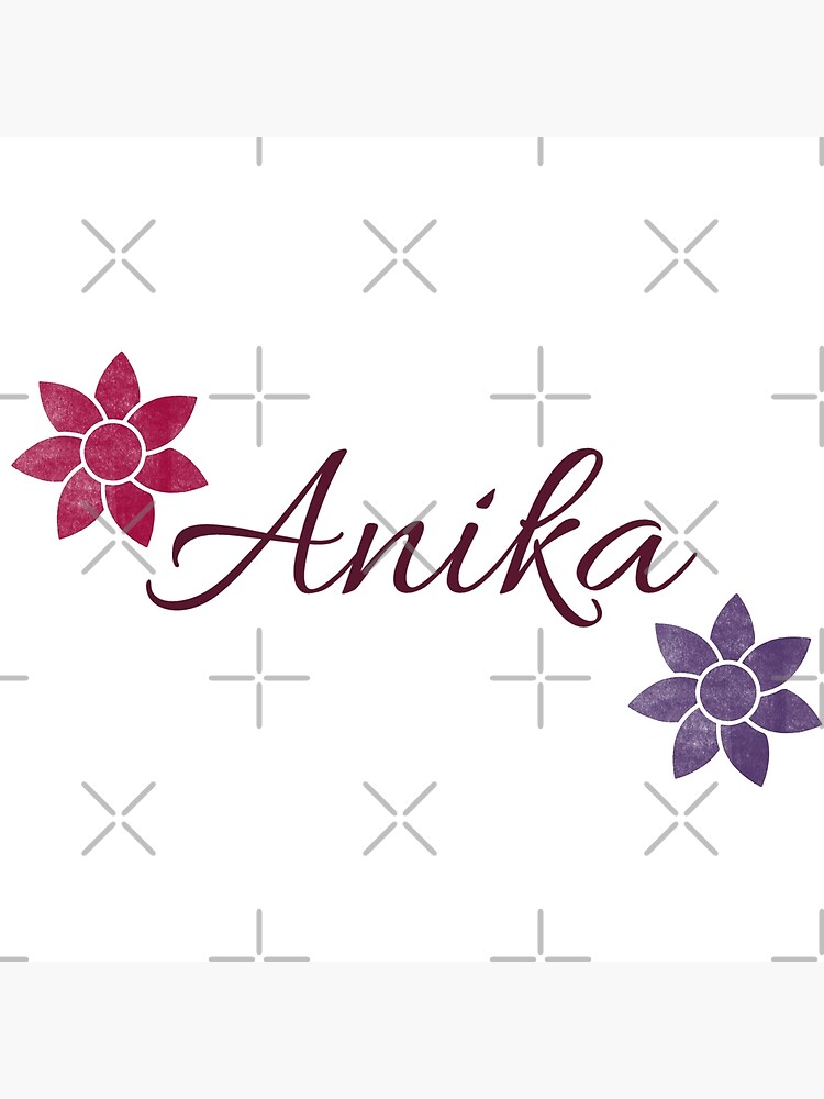 Póster «Diseño de caligrafía de nombre floral de Anika» de SbMb2000 ...
