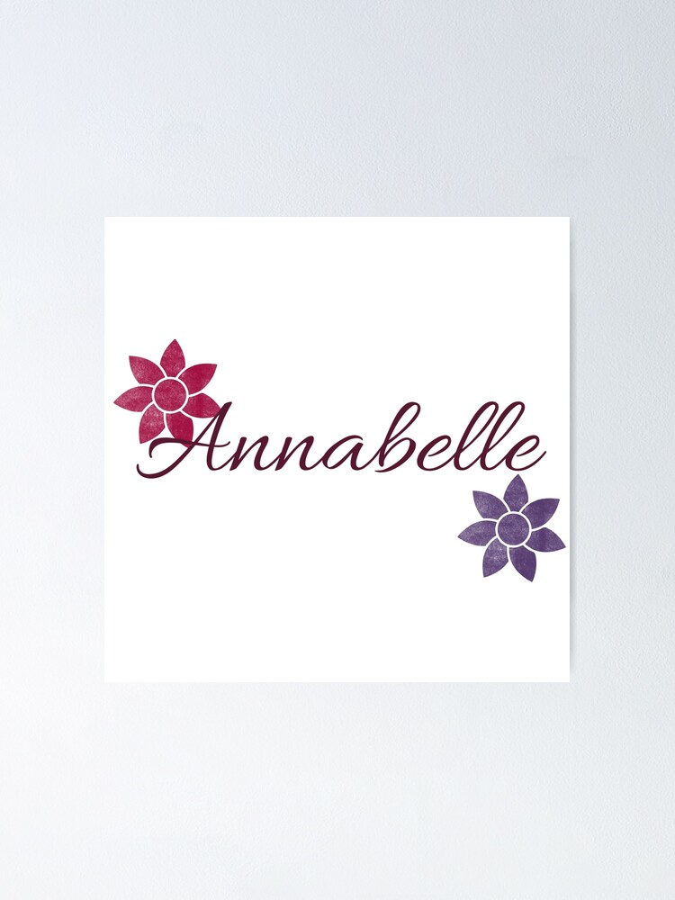 "Annabelle Floral Name Calligraphy Design" Poster for Sale by SbMb2000 ...