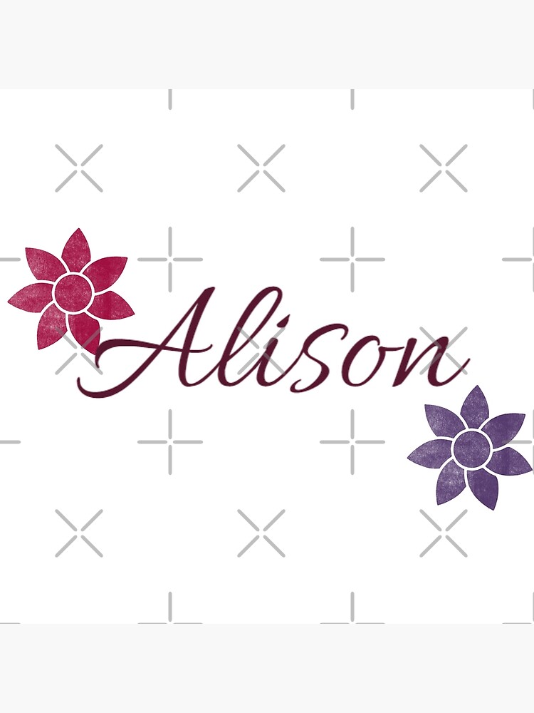Póster «Copia del diseño de caligrafía de nombre floral de Alison» de ...