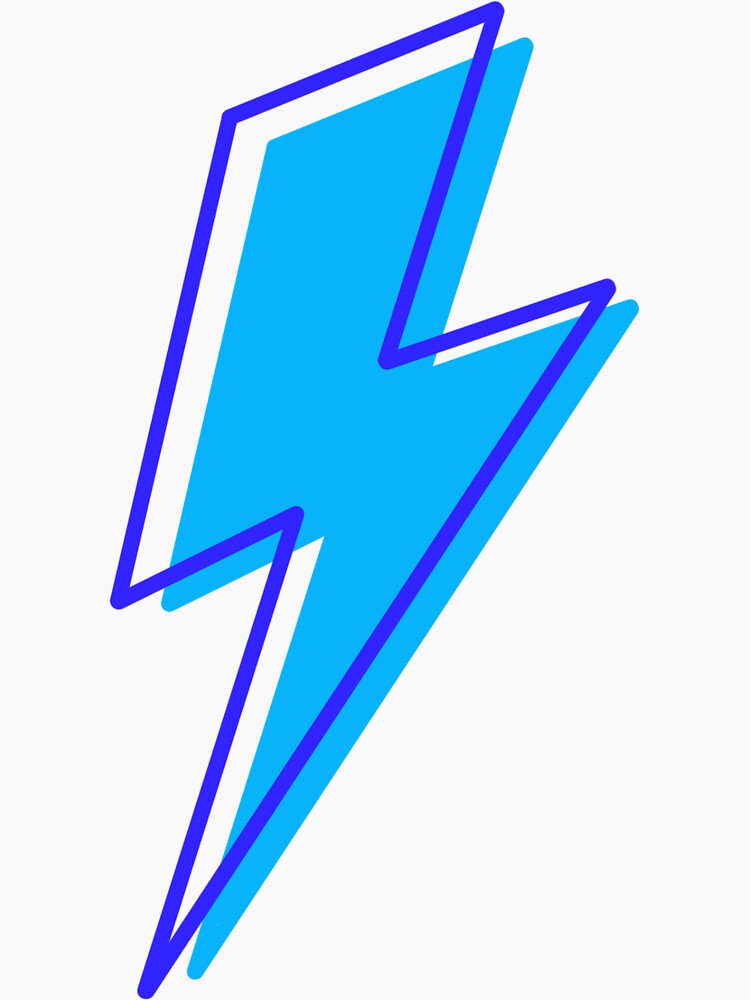 "Blue Lightning" Sticker for Sale by D-DoesDoodles | Redbubble
