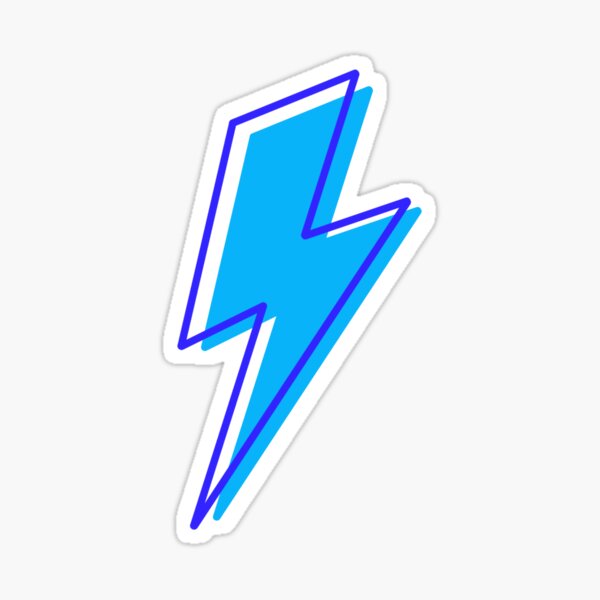 "Blue Lightning" Sticker for Sale by D-DoesDoodles | Redbubble